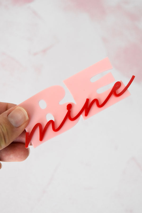 BE mine in baby pink with cherry red or cherry red monochromatic toppe ...